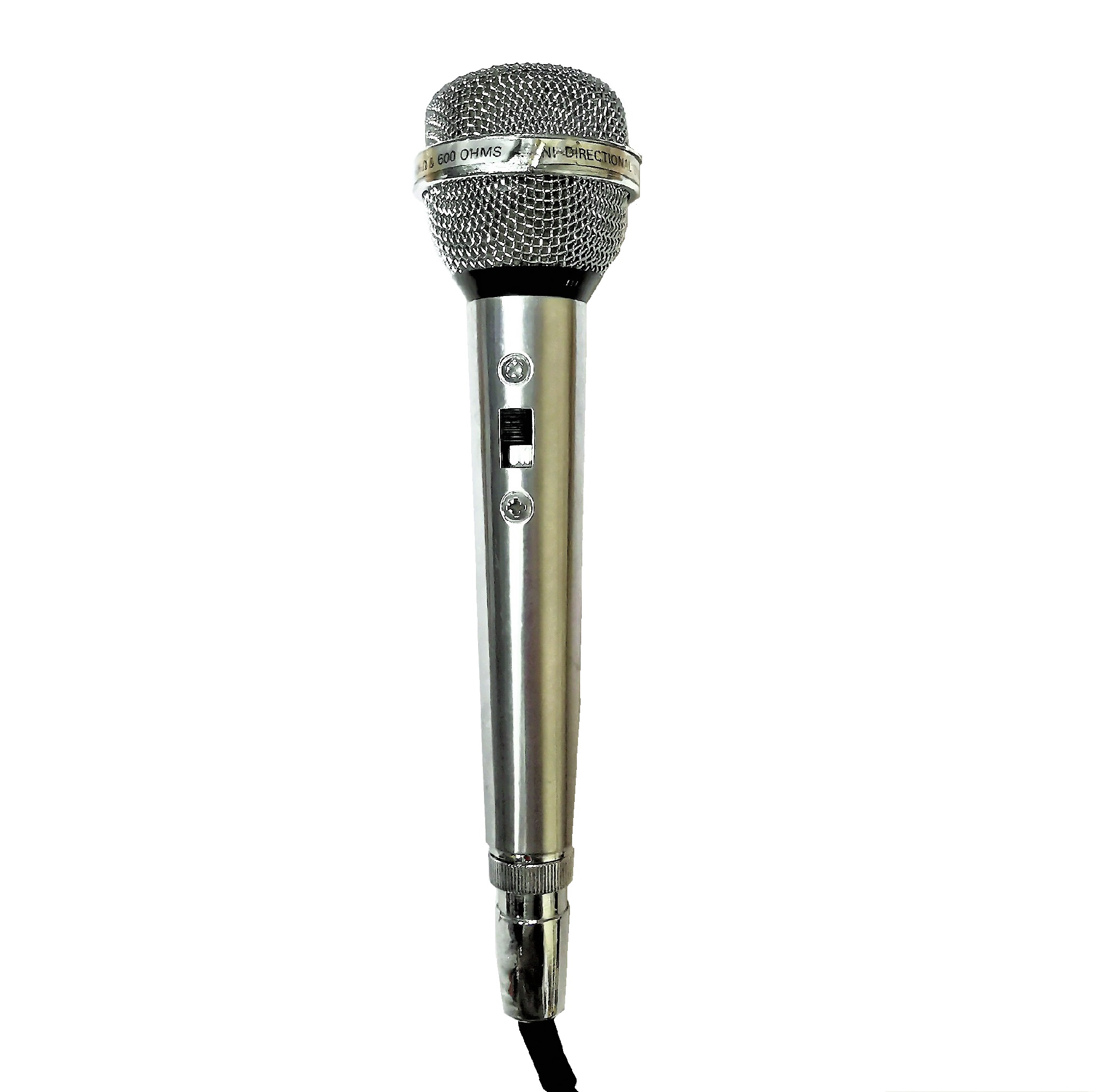 Chrome handheld microphone | Electro Props Hire