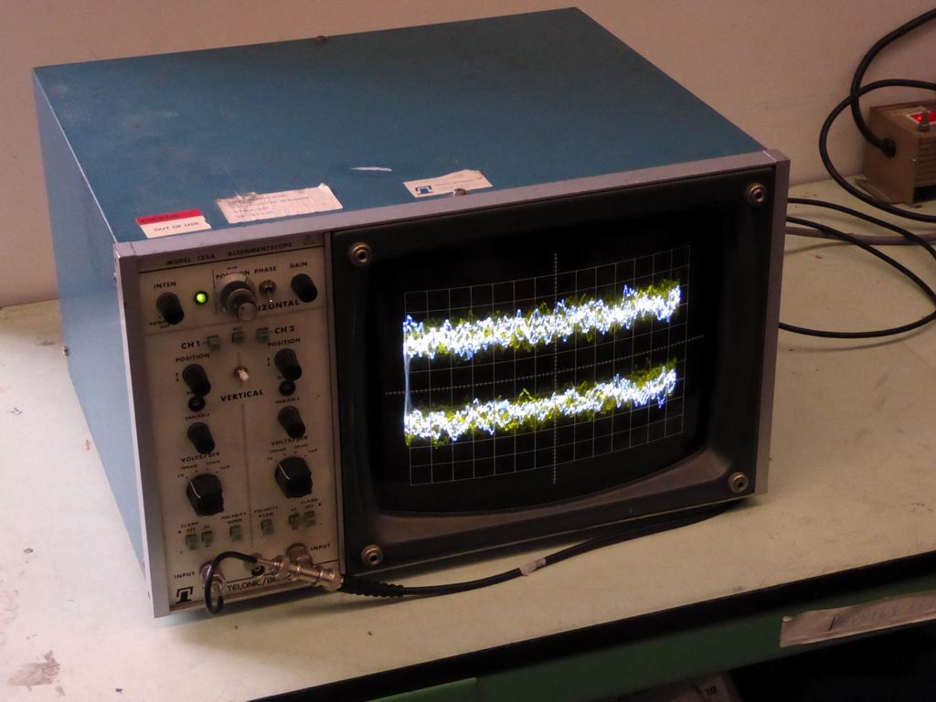 Practical very large screen oscilloscope display | Electro Props Hire