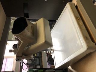 table top light box with magnifying viewer | Electro Props Hire