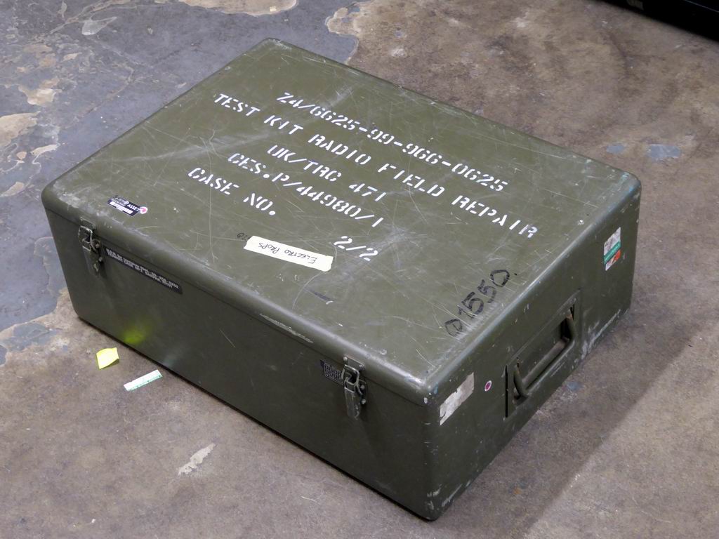 Khaki painted aluminium military/army flight case | Electro Props Hire