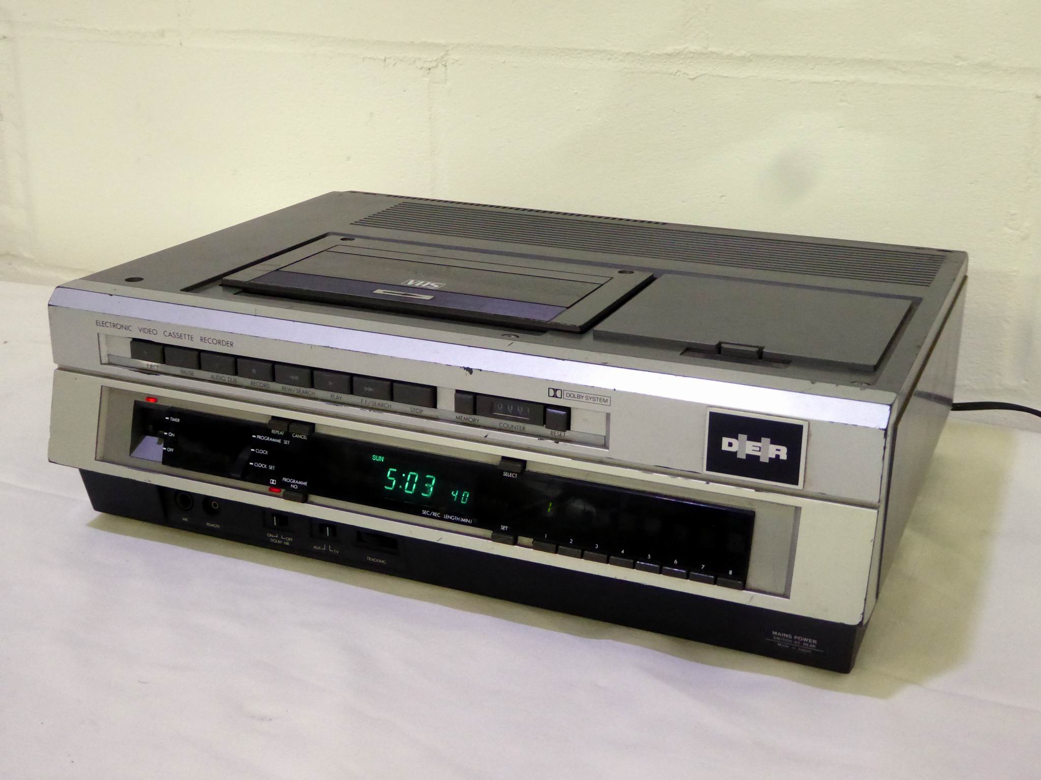 Practical 1980s top loading VHS VCR/Video Cassette Recorder | Electro ...
