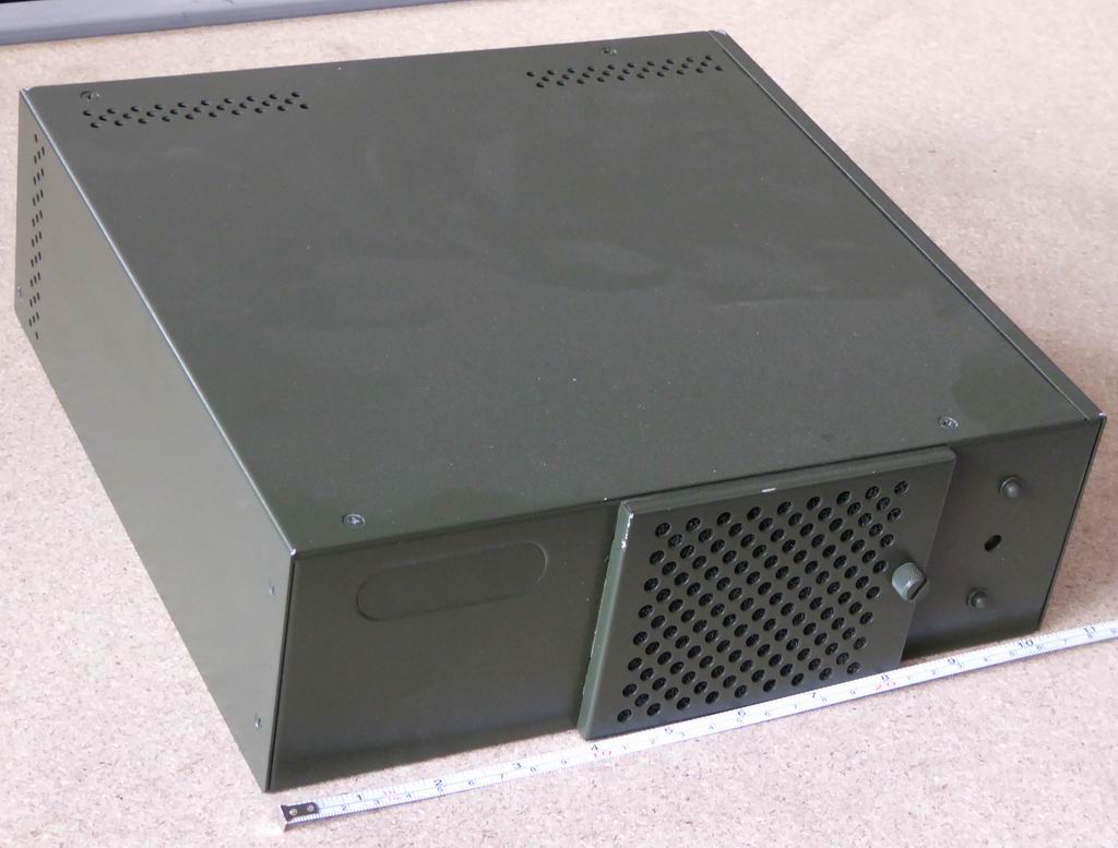 Olive coloured army technical boxes | Electro Props Hire