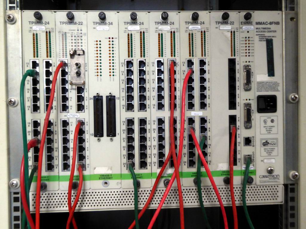 Large 19" rack mounting grey network hub with cables | Electro Props Hire