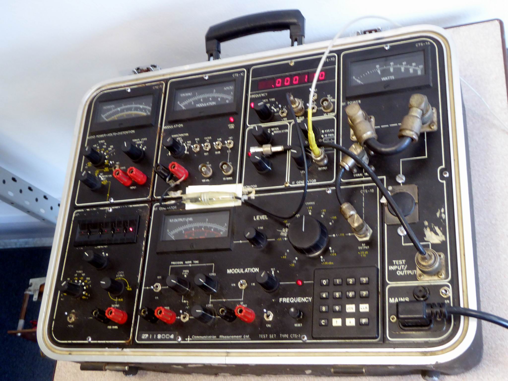 Practical suitcase style complex looking test equipment with digital ...