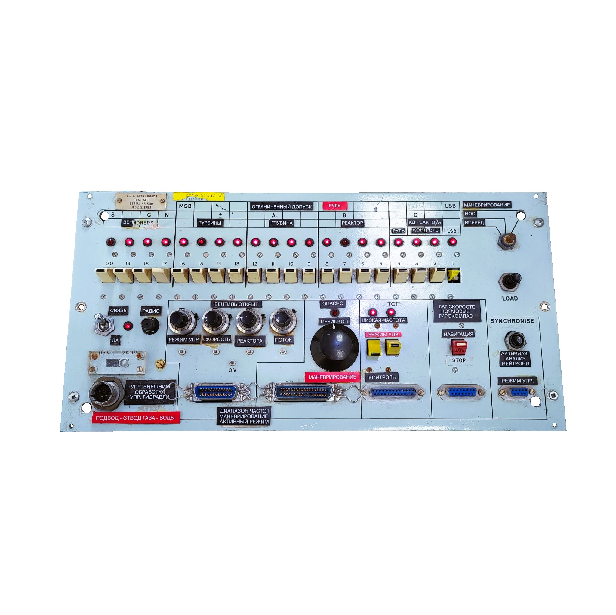 Practical military panel with Lever tab switches, LEDs & Russian ...