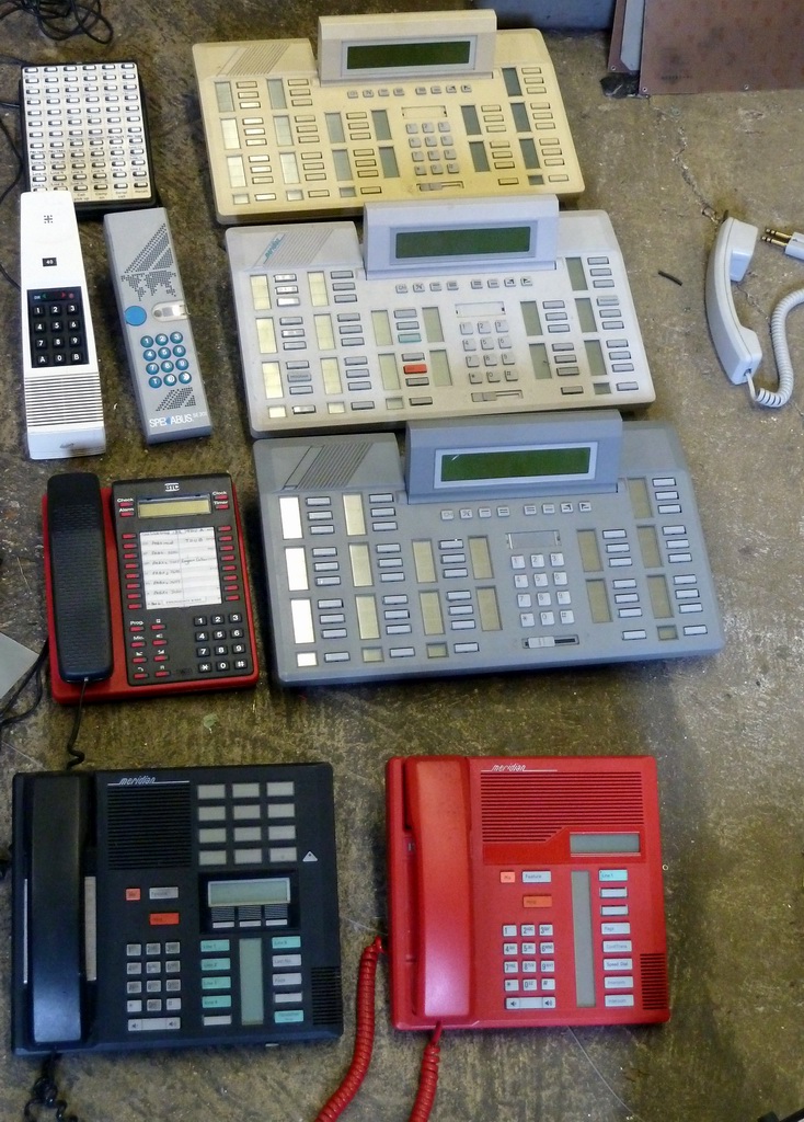 Example Selection of office phones | Electro Props Hire
