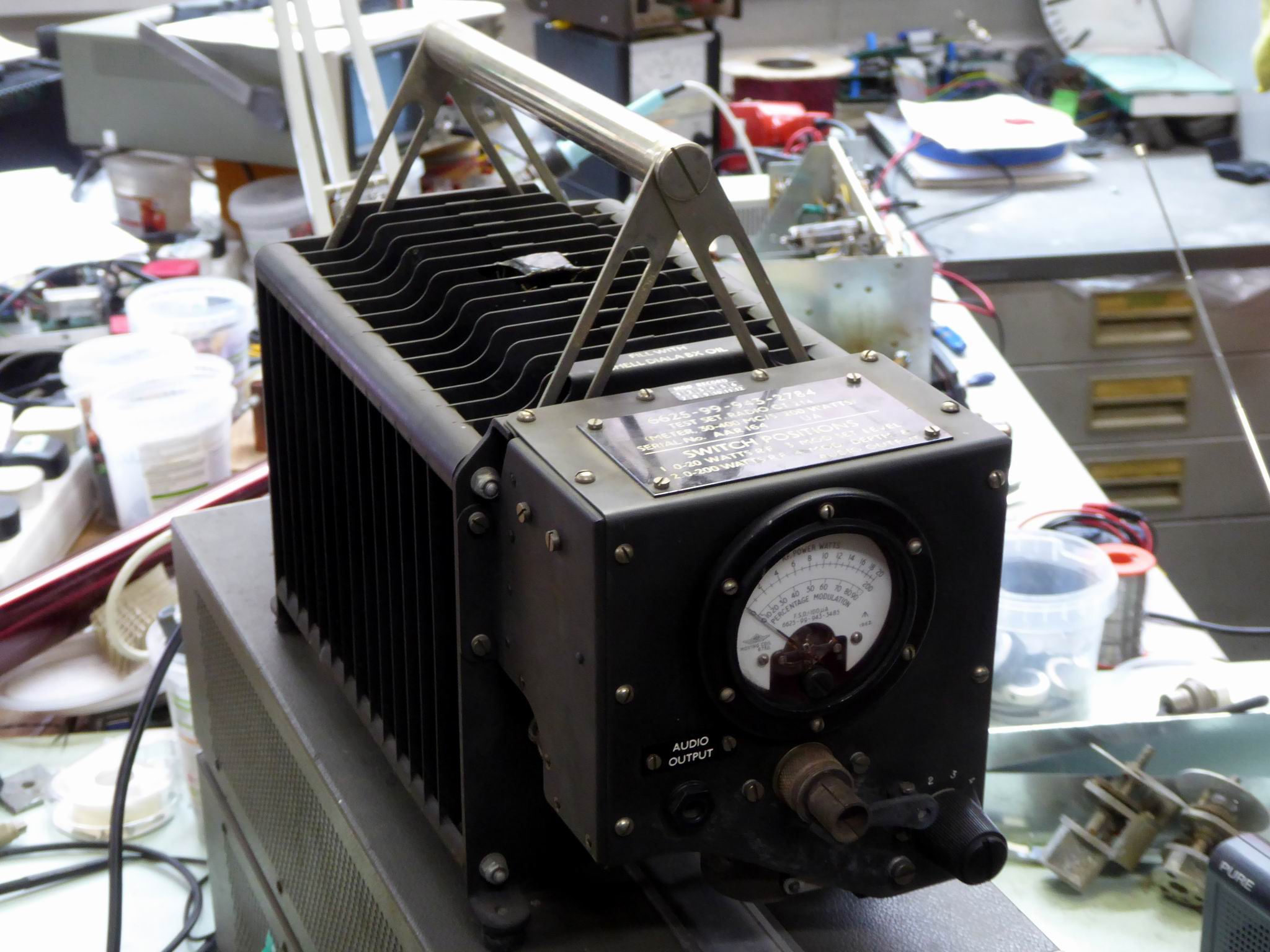 Period radio test set dummy load with fins & circular meter | Electro ...