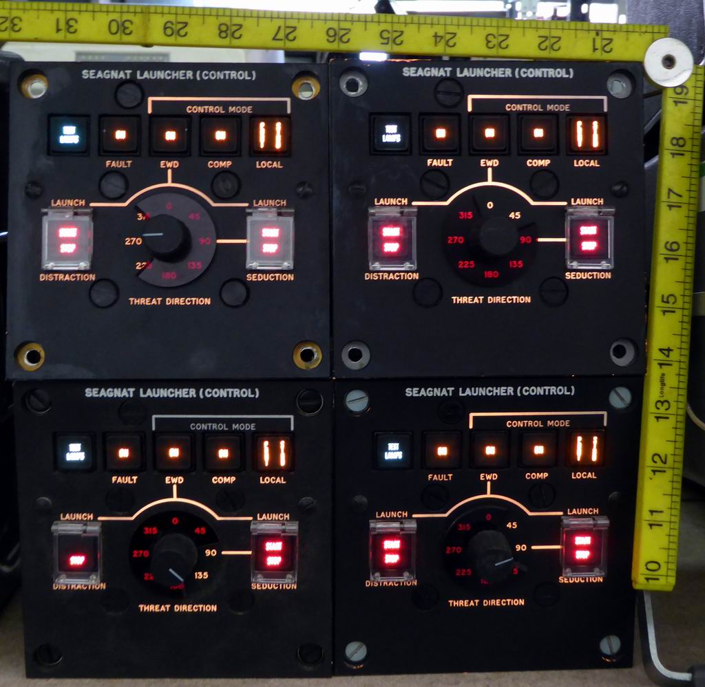 Practical black backlit military control panels with illuminated ...