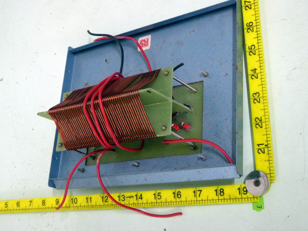 Coiled copper wire on panel | Electro Props Hire