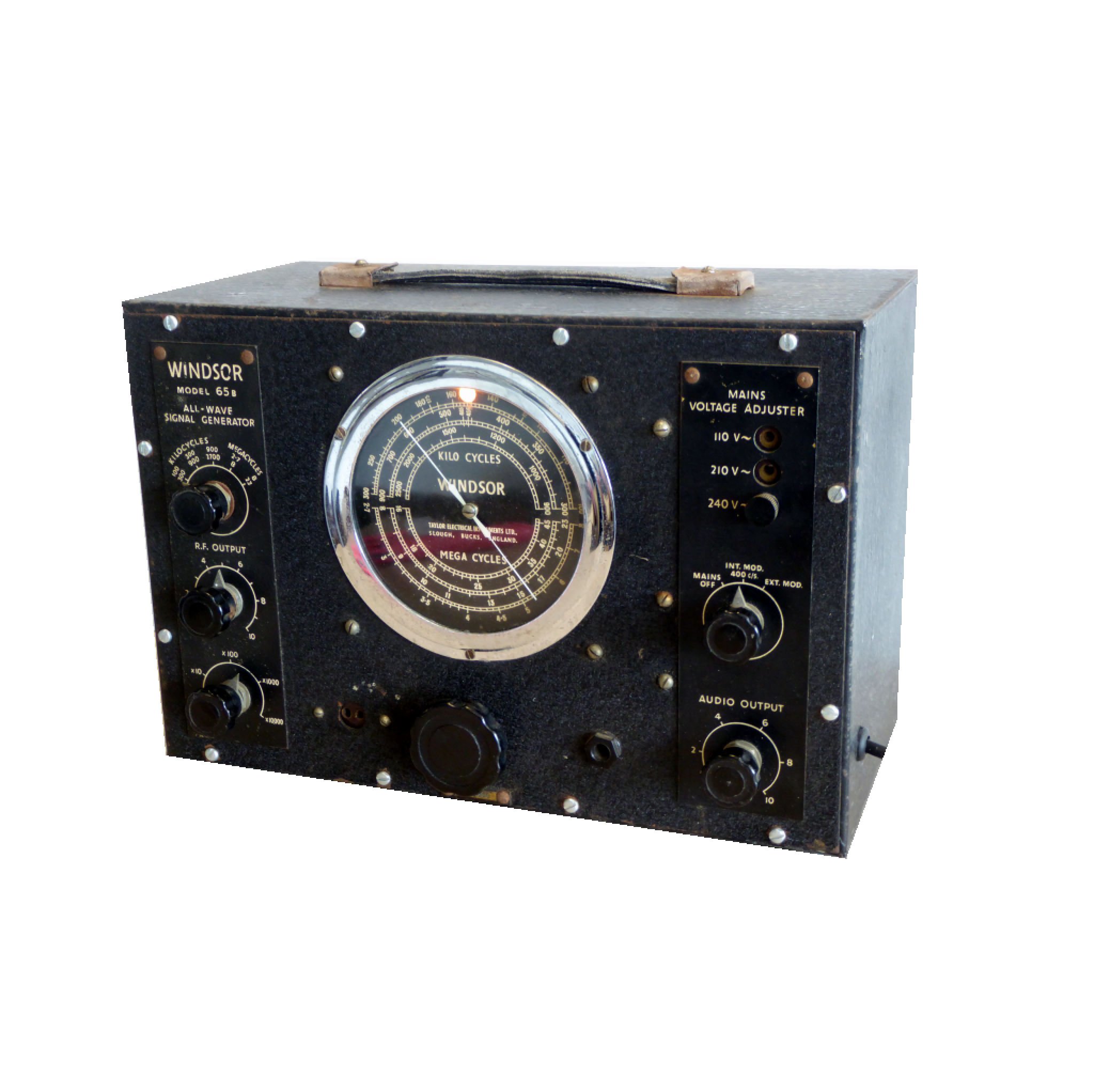Practical period radio signal generator with large round tuning dial ...