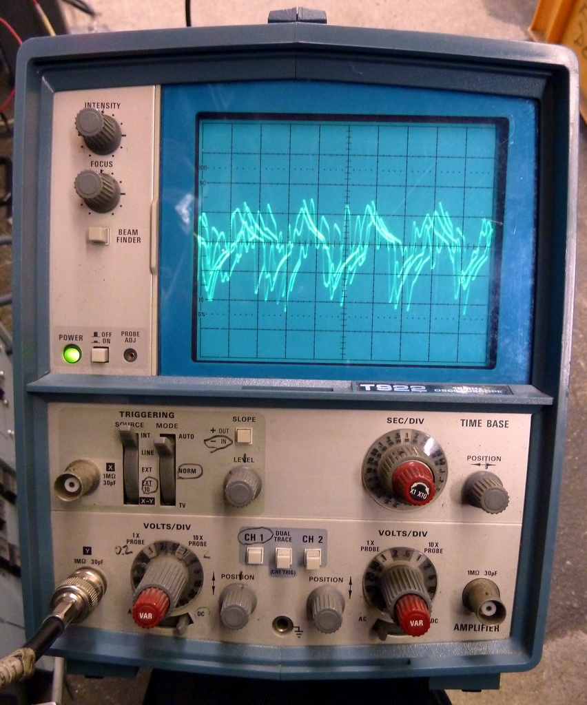 Blue practical Tektronix oscilloscope | Electro Props Hire