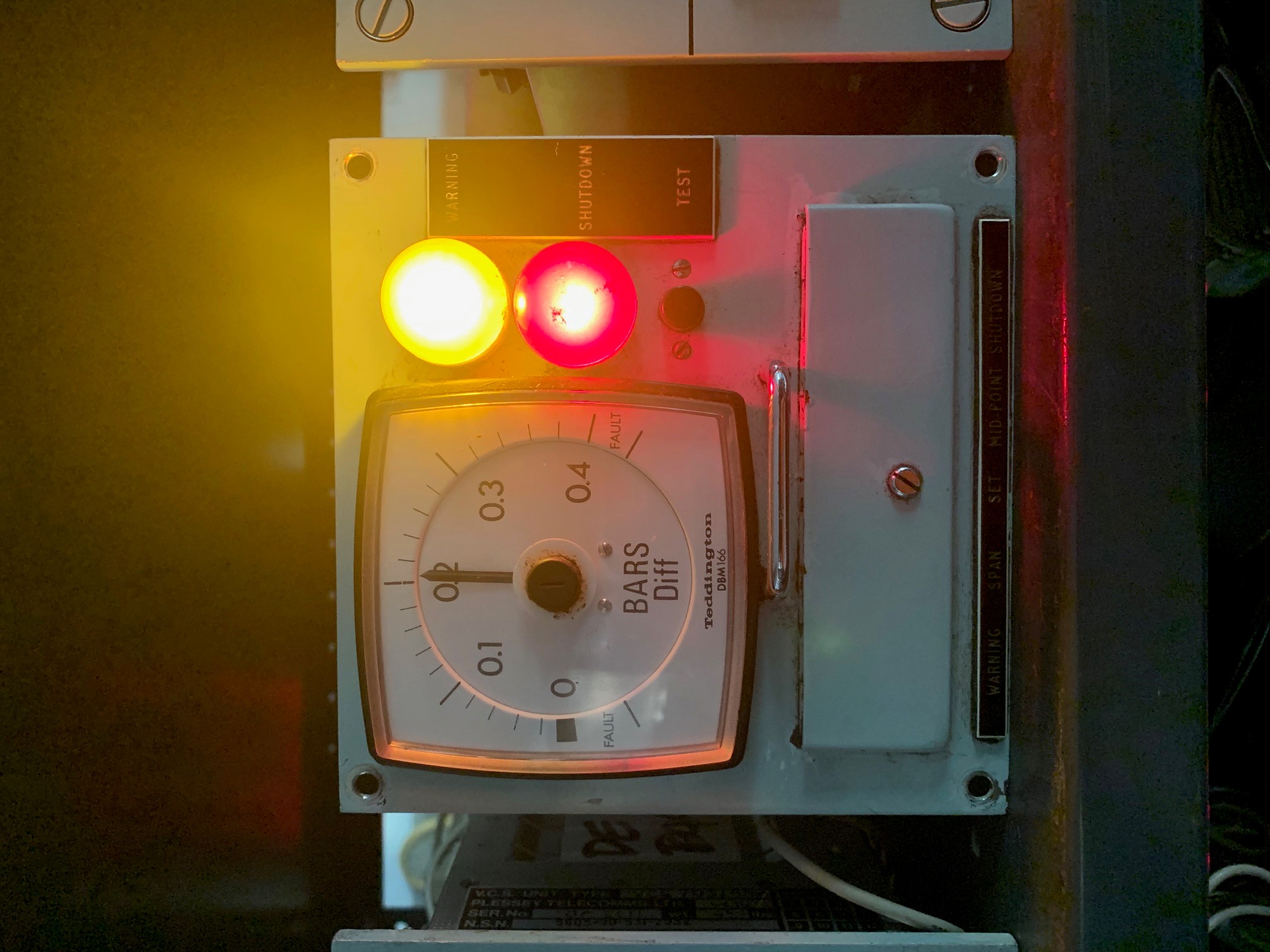 Practical Blue 6 inch square pressure dial panel | Electro Props Hire