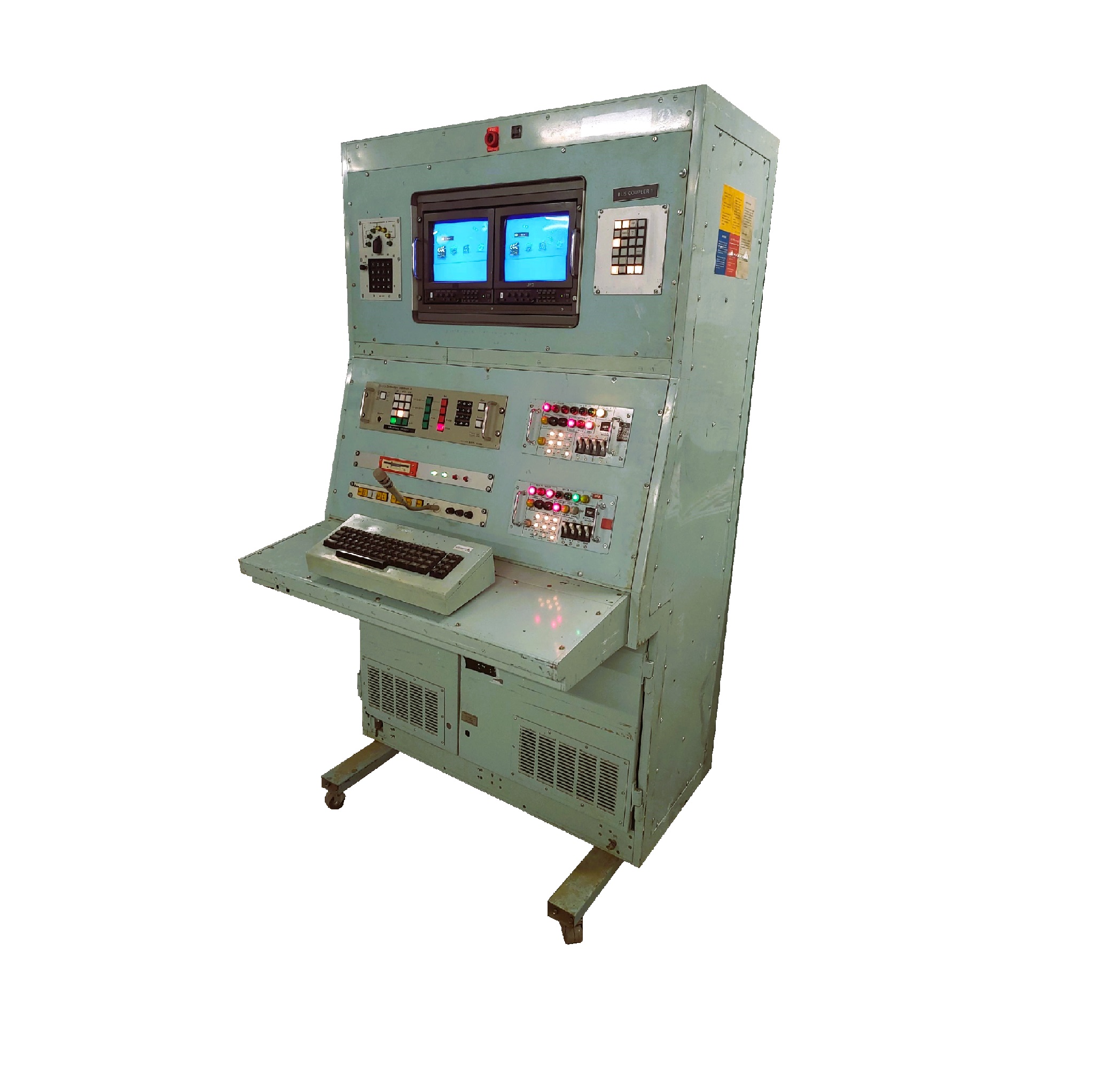 Navy/cold war upright practical console | Electro Props Hire