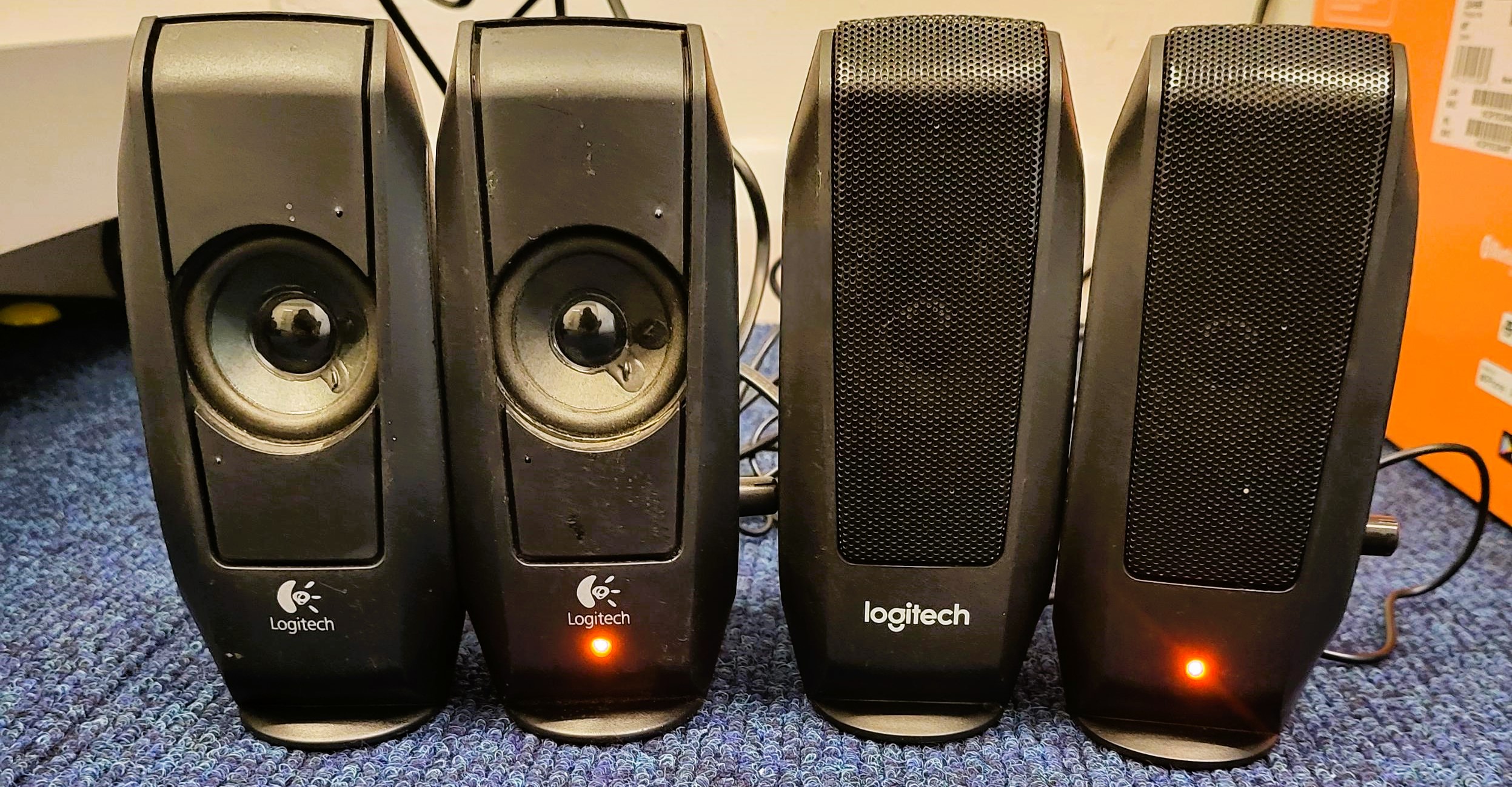 Practical Black Logitech Computer Speakers | Electro Props Hire