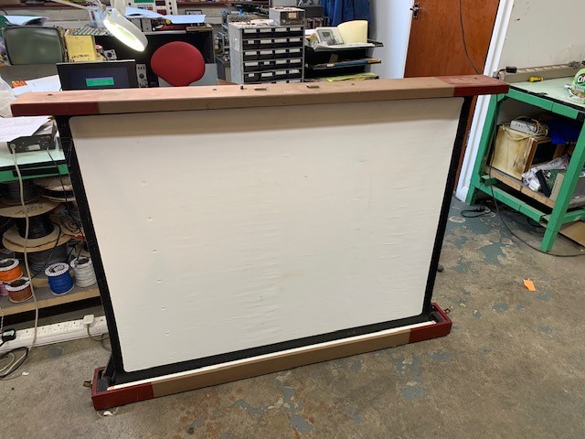 Vintage pull out projector screen | Electro Props Hire