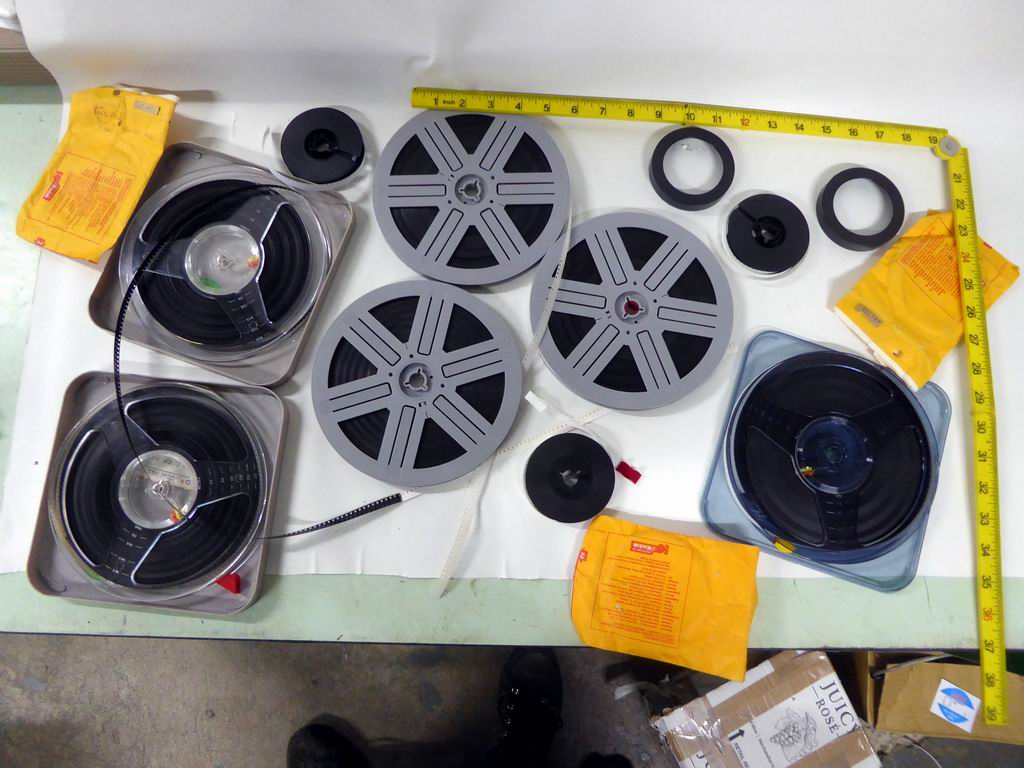 Selection of 8mm cine film spools | Electro Props Hire