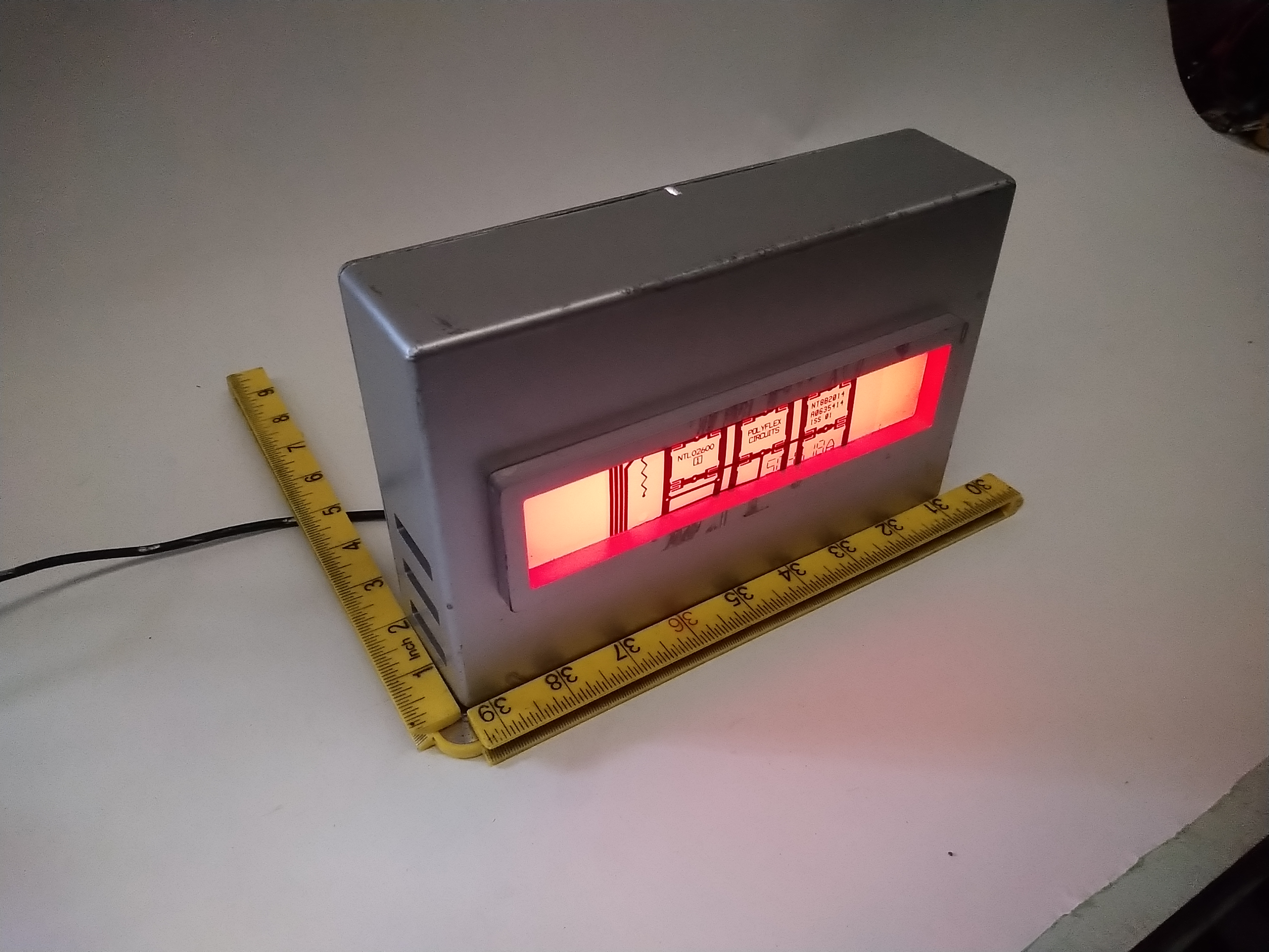 Light box with 17cm x 3.5cm aperture. | Electro Props Hire