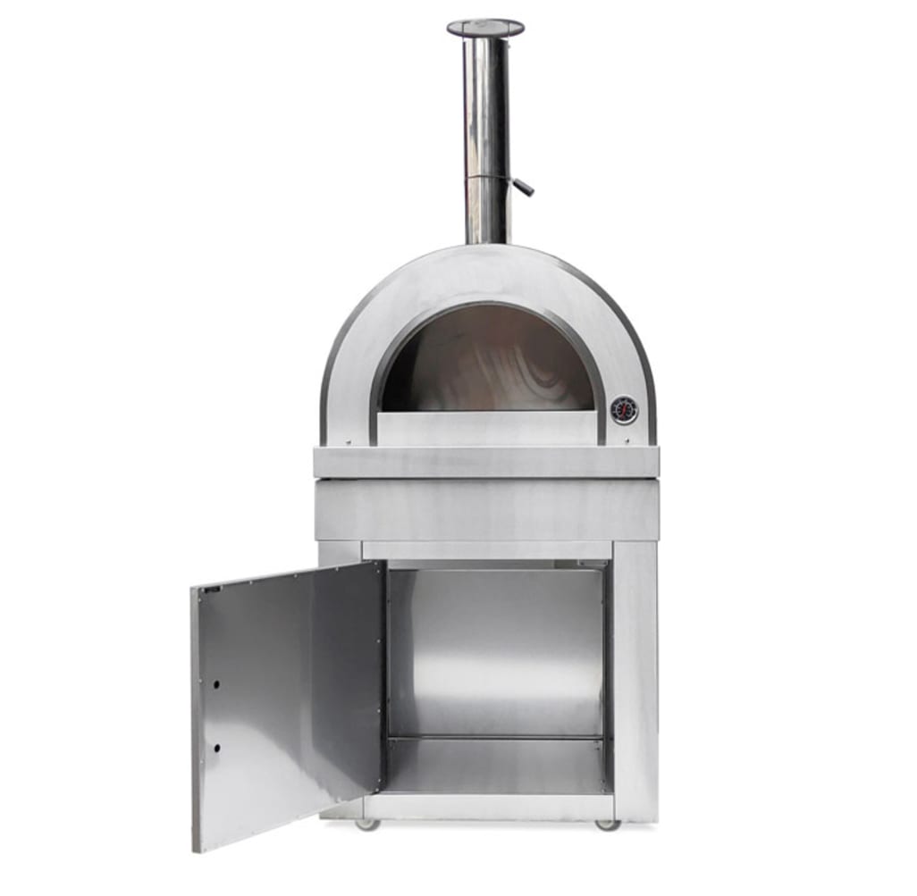 Stainless Collection - Moduuli puilla lämpiävä pizzauuni - Naples