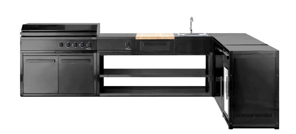 Nordic Line - Basismodule met deurtje 120 cm (2 modules) - Zwart