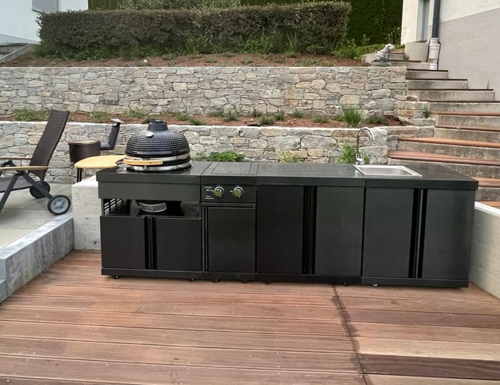 Black Collection - Module with sink unit and storage cabinet