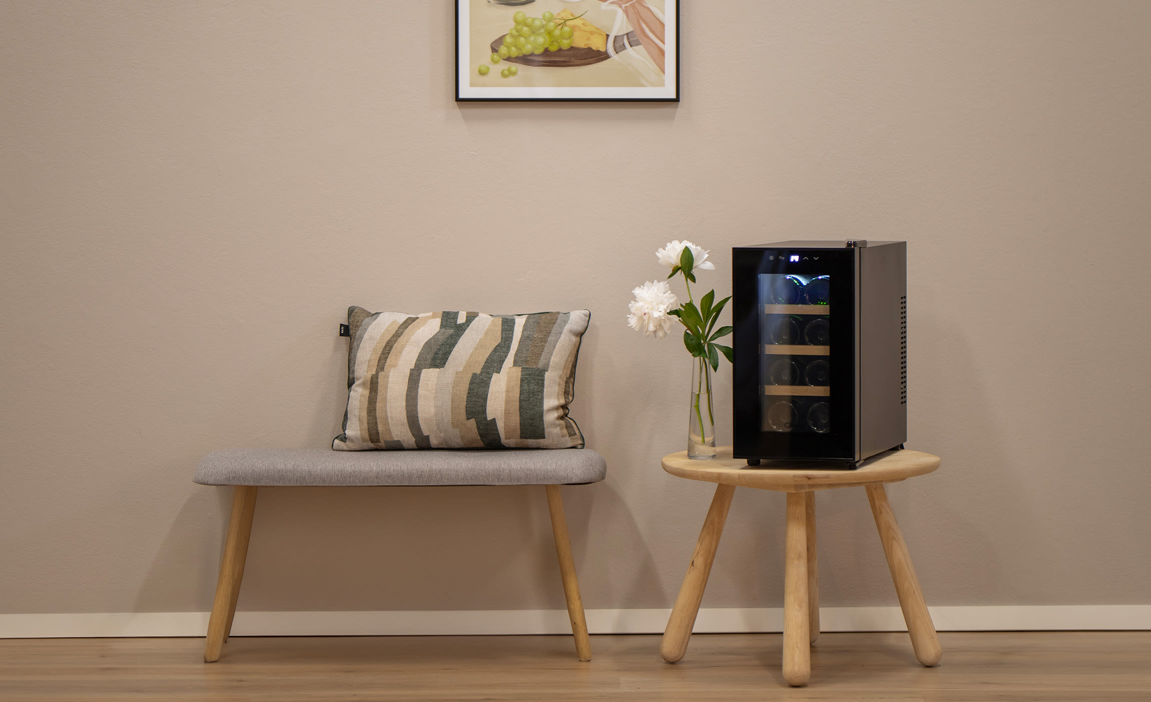 Cave à vin avec une zone de température