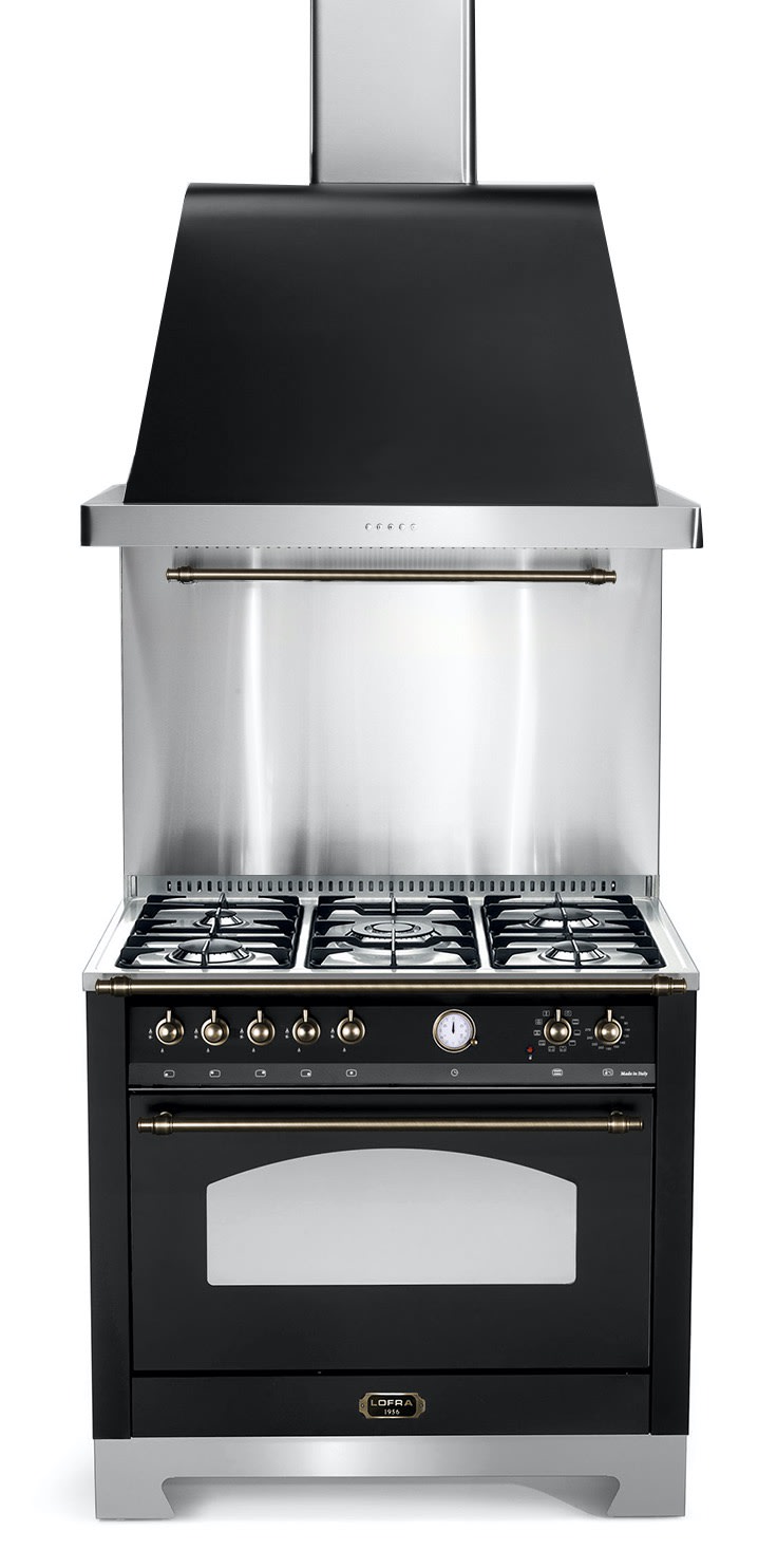 Cooker package Black/Bronze - Dolce Vita 90 cm (cooker + extraction ...