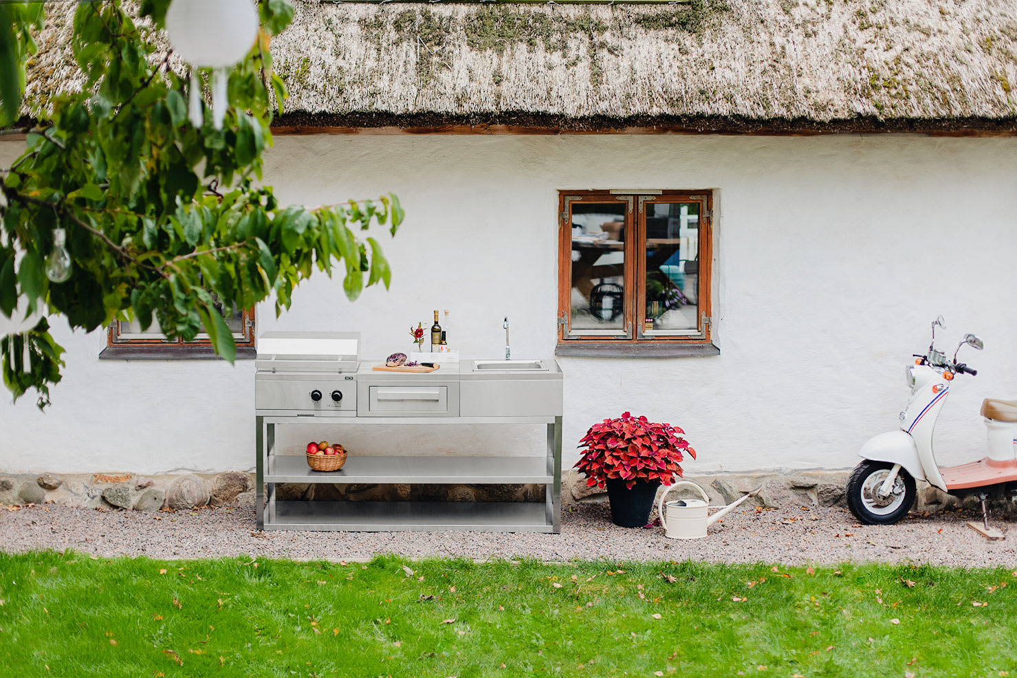 Nordic Line - Storage module with worktop (Stainless)