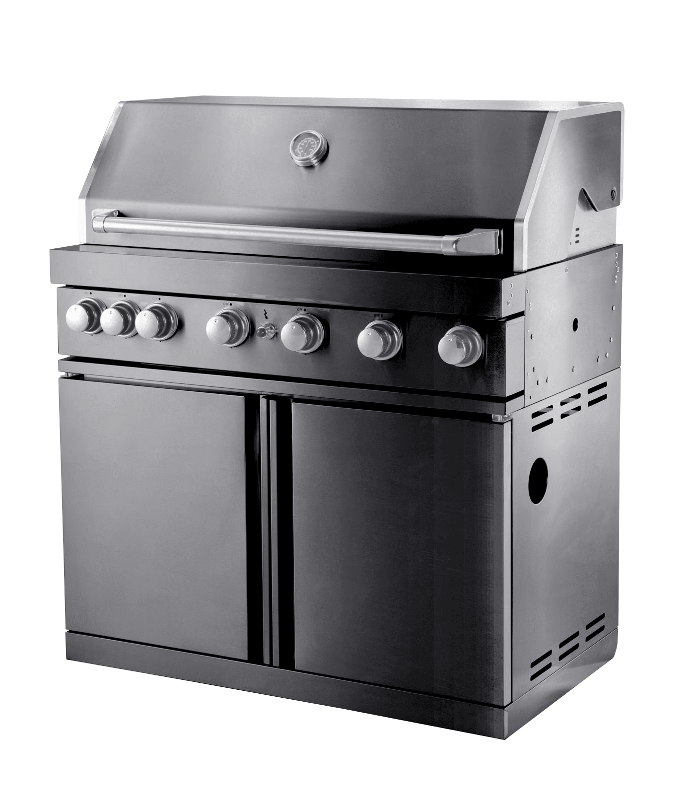 Black Collection - Fritstående gasgrill med 6 blus og infravarme