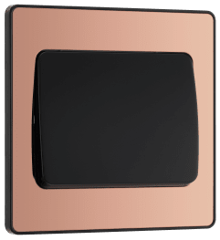 polished copper light switch