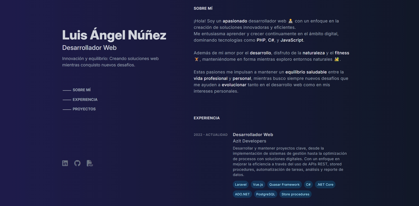 Luis Ángel Núñez - Full Stack Developer