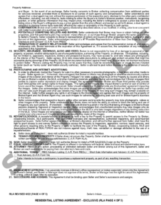 Sample Listing Agreement - Room Real Estate
