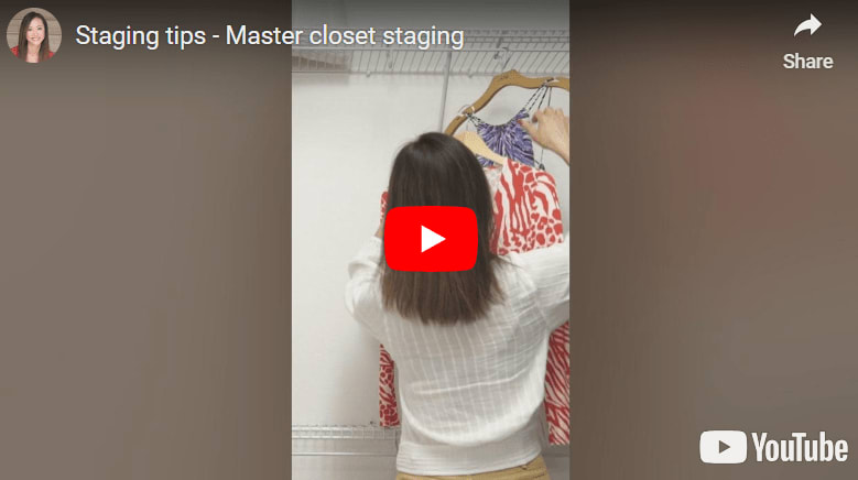 Staging tips - Master closet staging