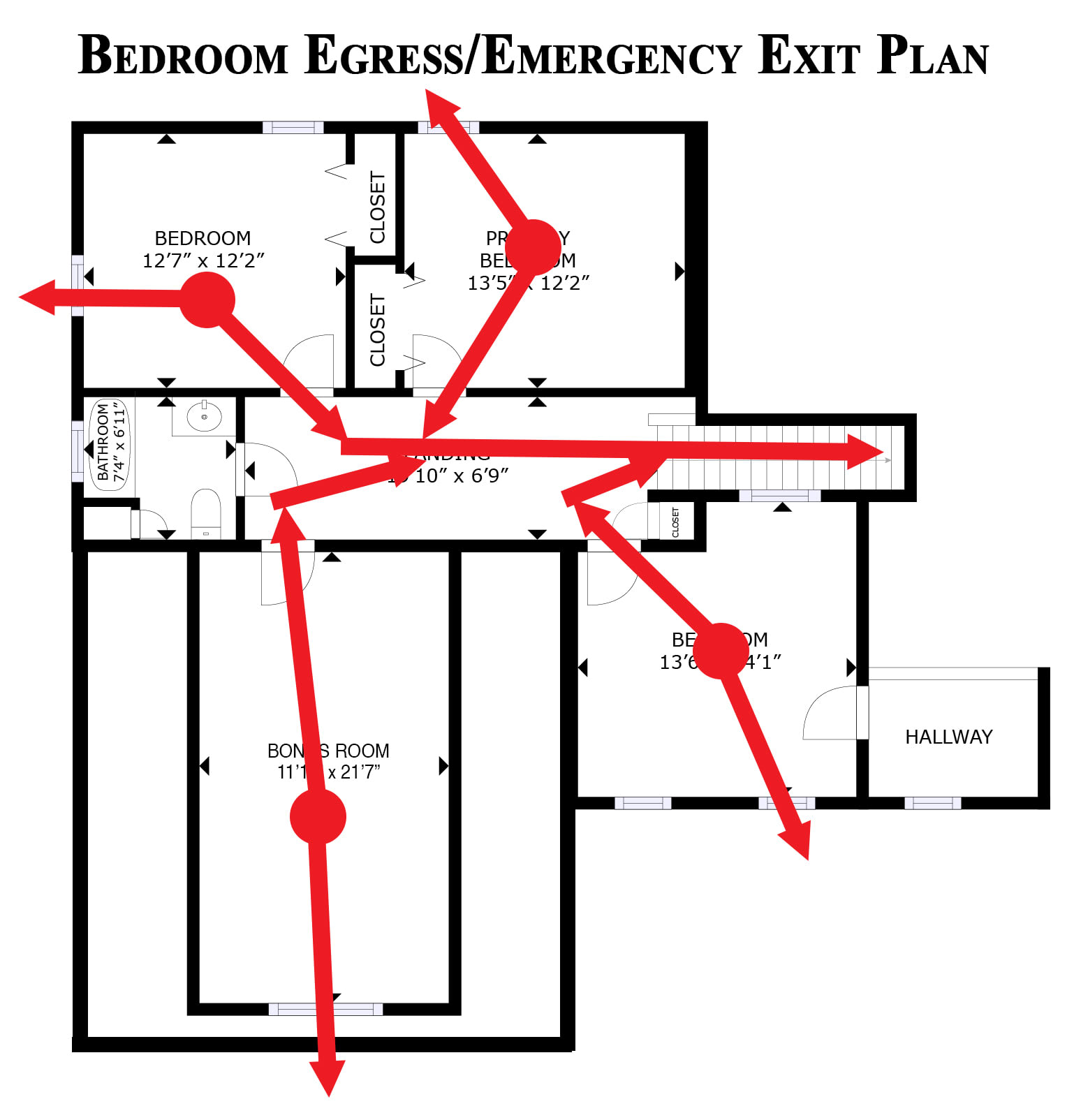 Legal Bedroom, Bedroom Size, Egress