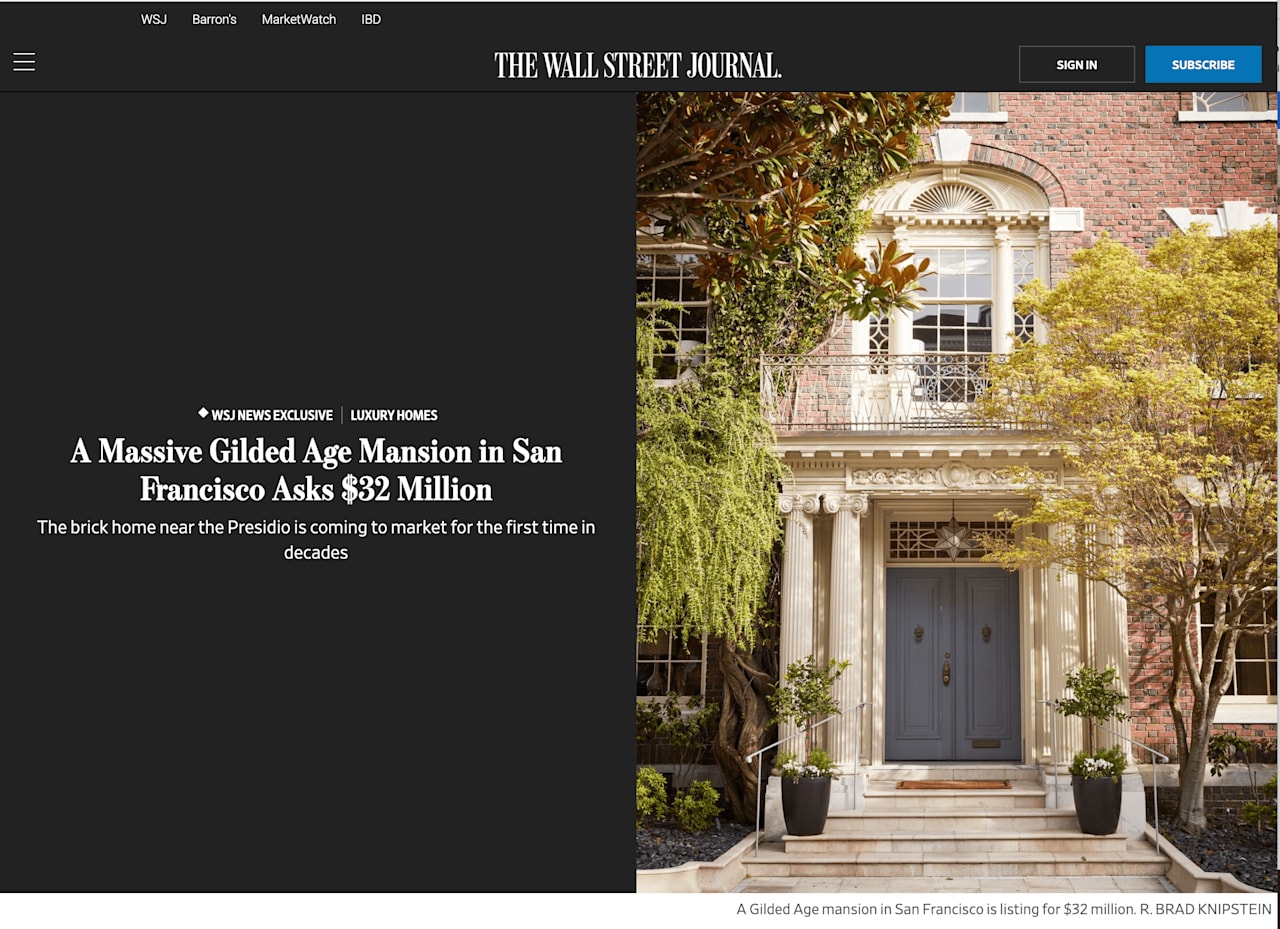 Wall Street Journal $32 Million Home Showcase