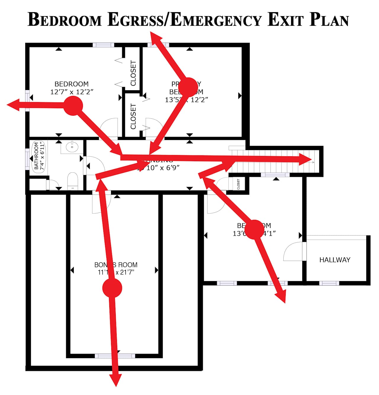 Legal Bedroom, Bedroom Size, Egress