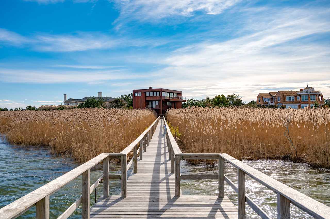 Water Mill Modern in Exclusive Waterfront Enclave