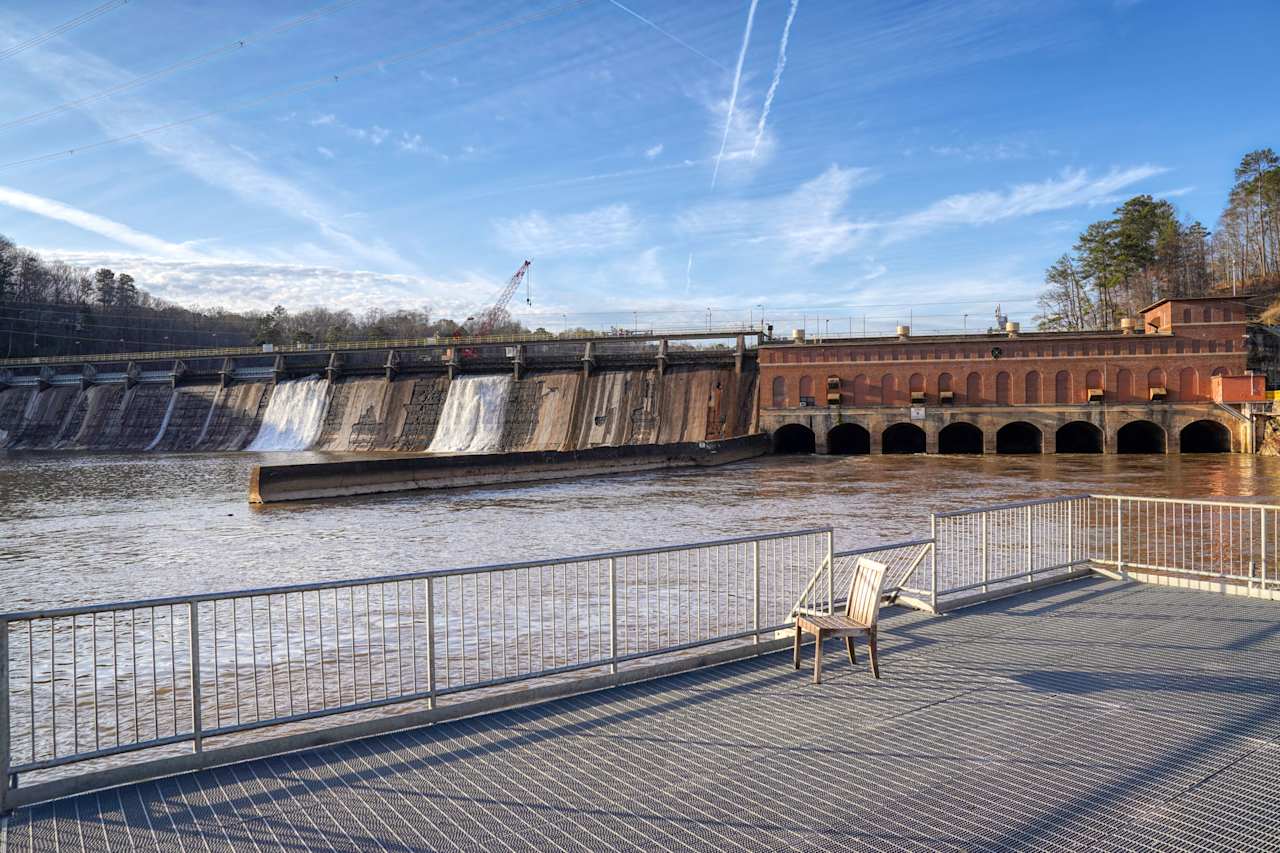 Morgan Falls Park in Sandy Springs, Georgia