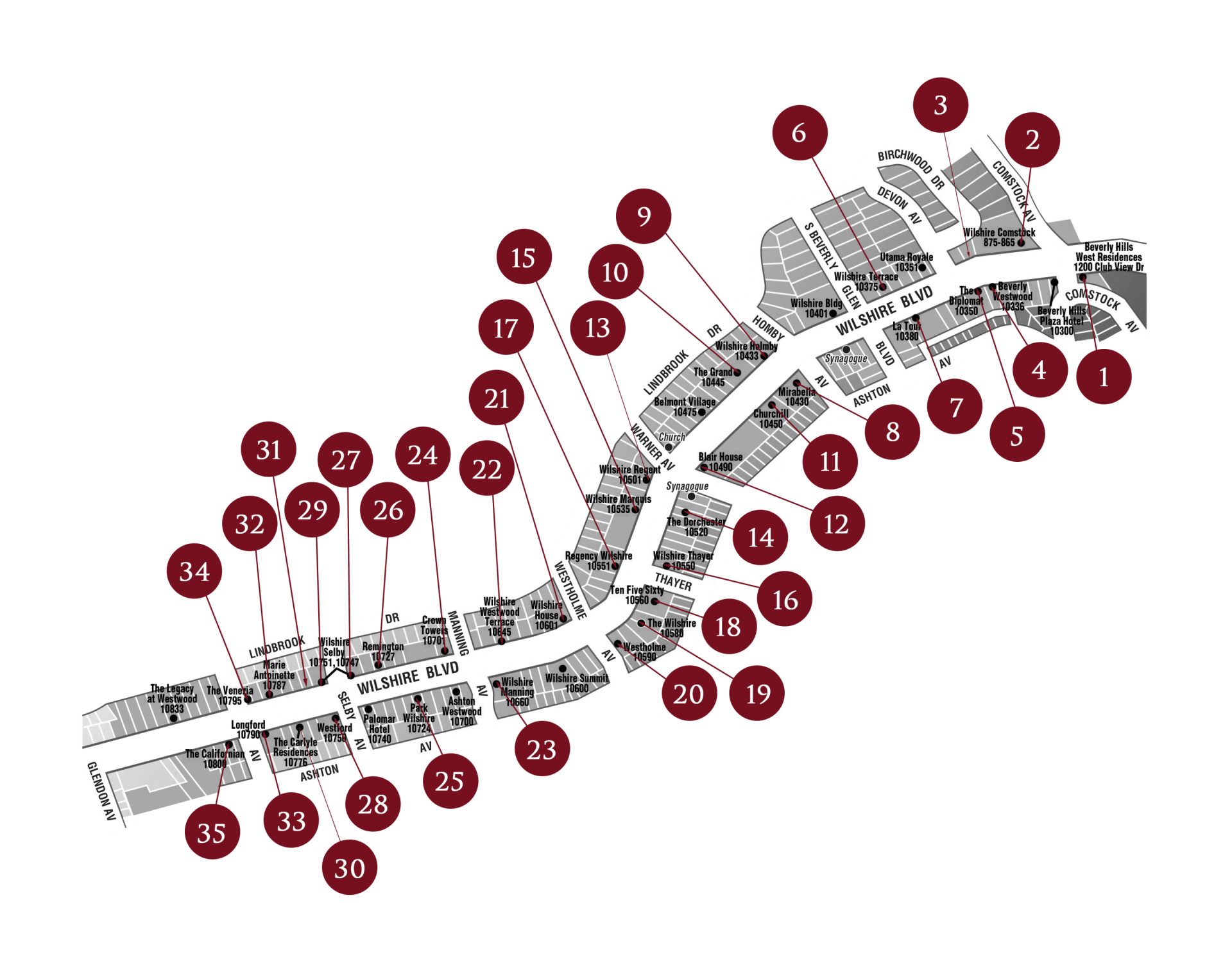 Wilshire Corridor Interactive Map | Condos on Wilshire | Tregg Rustad ...