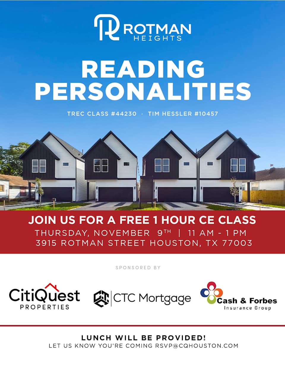 November 9: CE Class with Tim Hessler | CitiQuest Properties