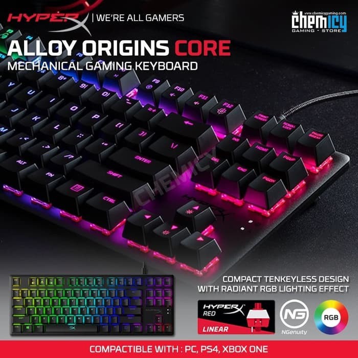 Jual Jual Hyperx Alloy Origins Core Rgb Tkl Mechanical Gaming Keyboard ...