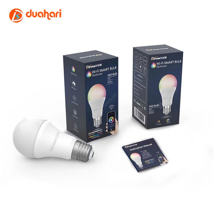 Jual Jual Difeisi Smart Home Wifi Led Light Bulb 9W Rgb+Ww 9W Iot Lampu ...
