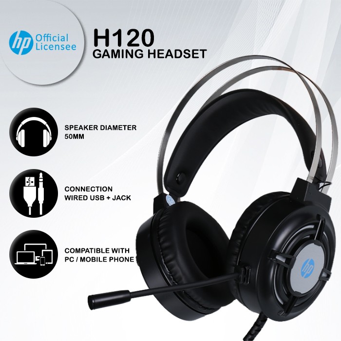 Jual Jual Headset Gaming Hp H120 - Rgb Led Usb+2 Jack Wired ...