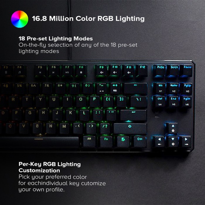 Jual Jual Tecware Gaming Keyboard Tkl Phantom 87 Rgb - Brown Switches ...
