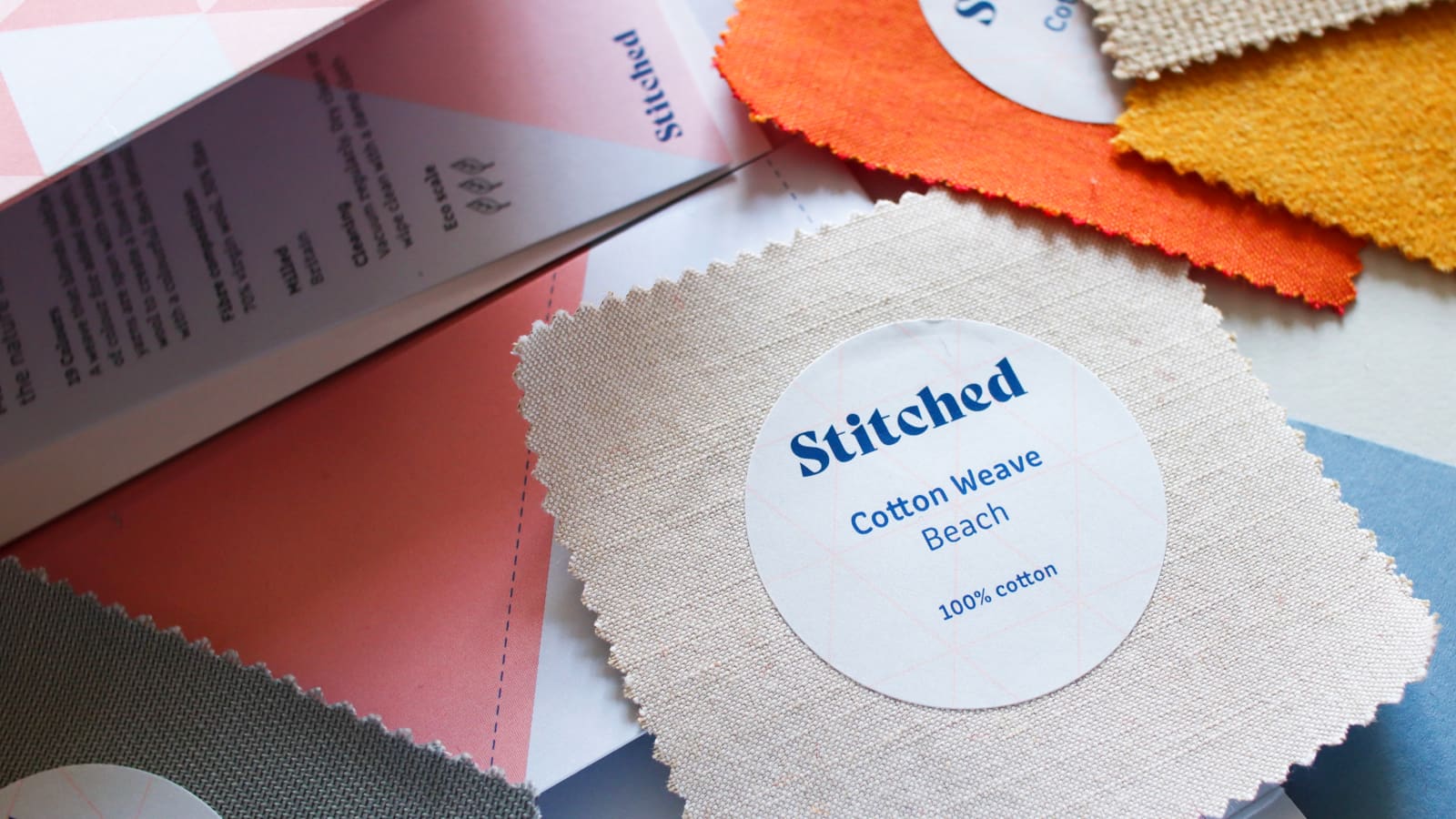 Stitched | Cotton Curtains: 100% Natural Fibre Fabric
