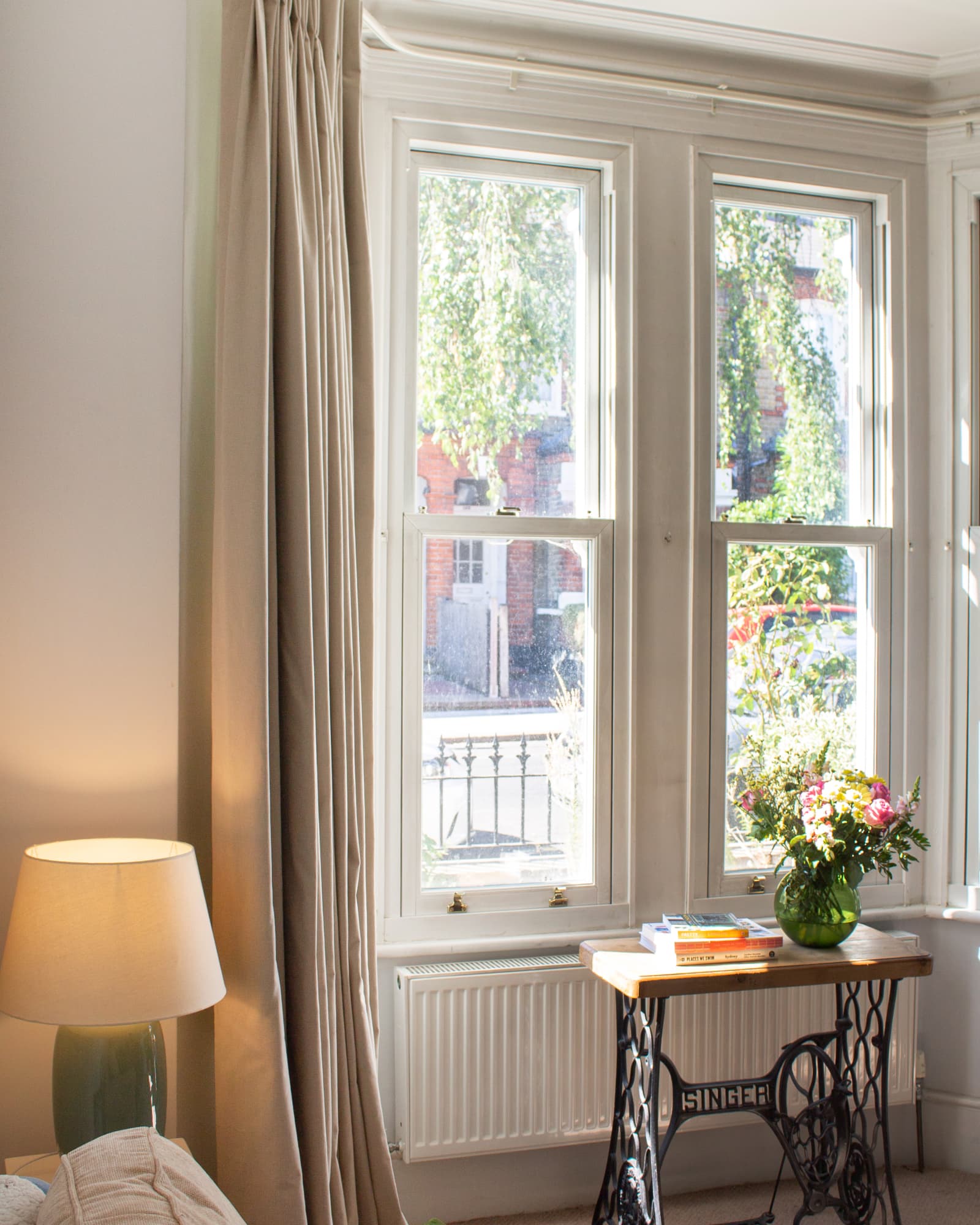 Stitched | How to Install Bay Window Curtain Poles