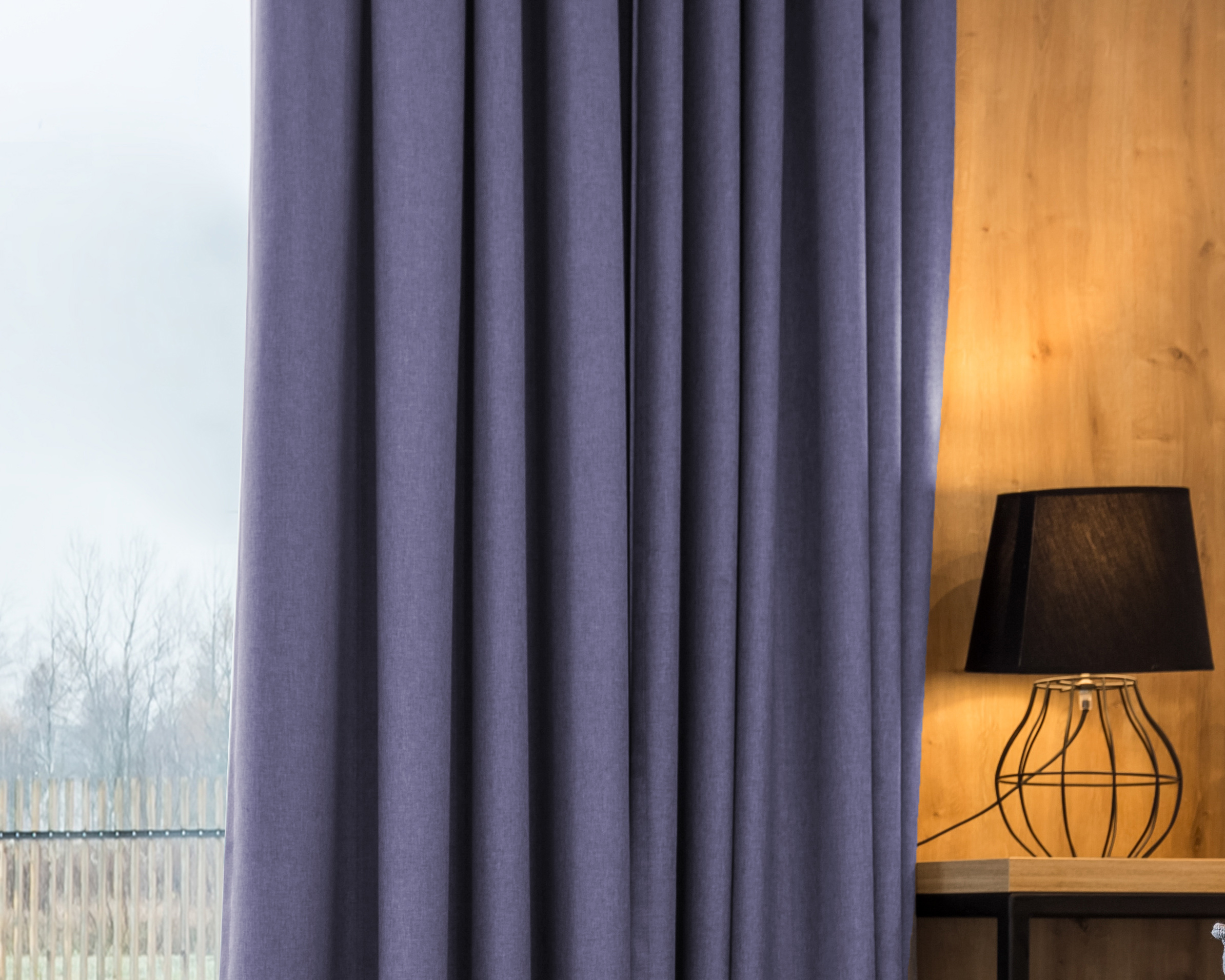 Made To Measure Purple Wool Curtains