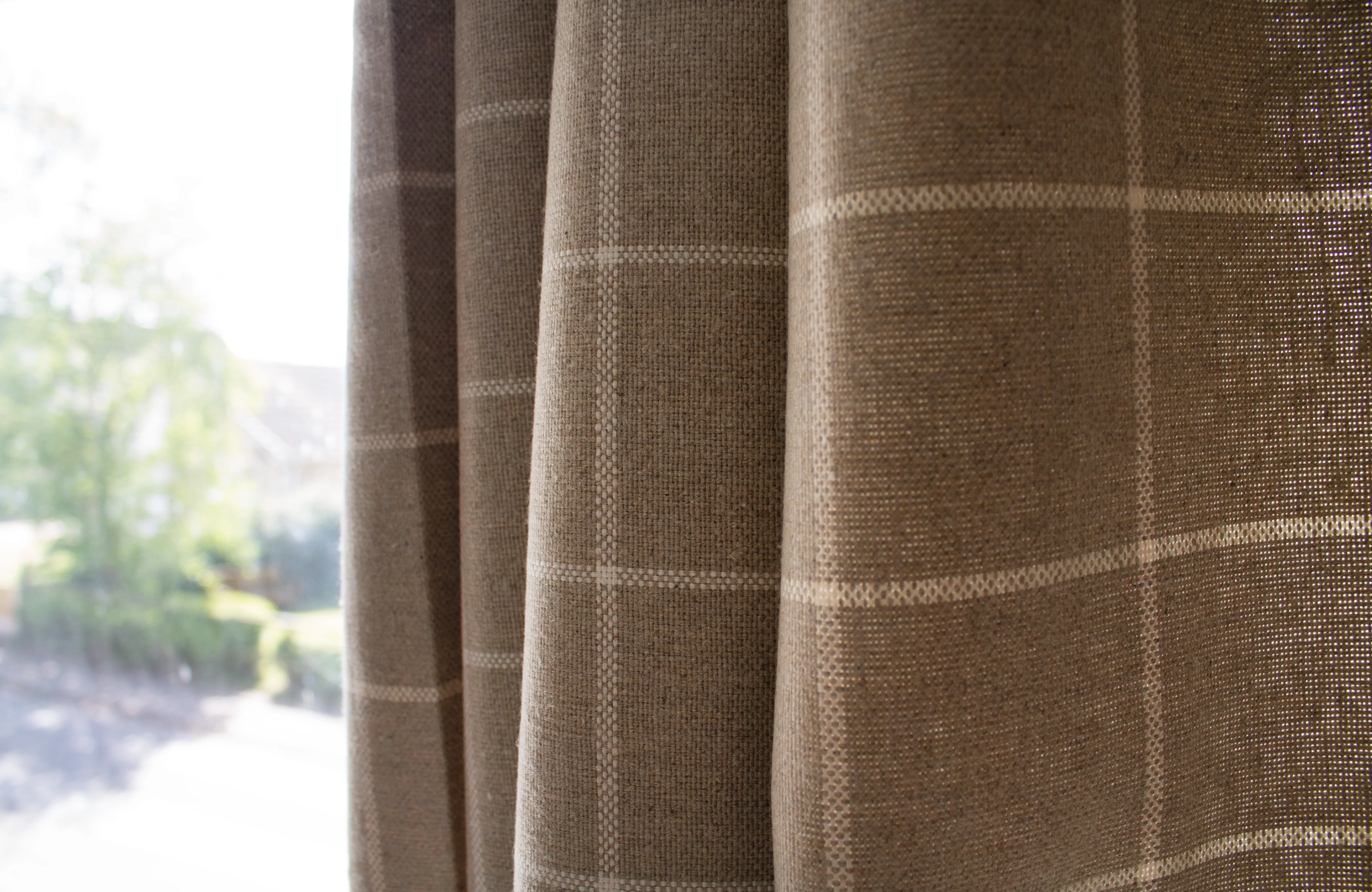 Linen and Cotton Blend Check Fabric | Made by Stitched