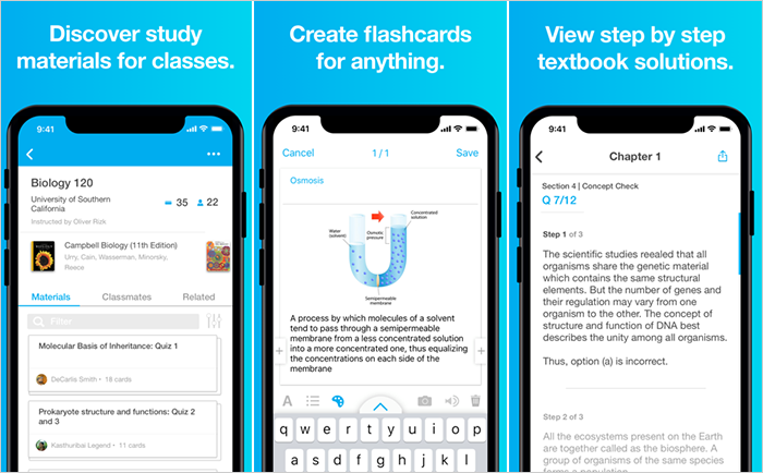 StudyBlue flashcard app. A smart way of study on the go