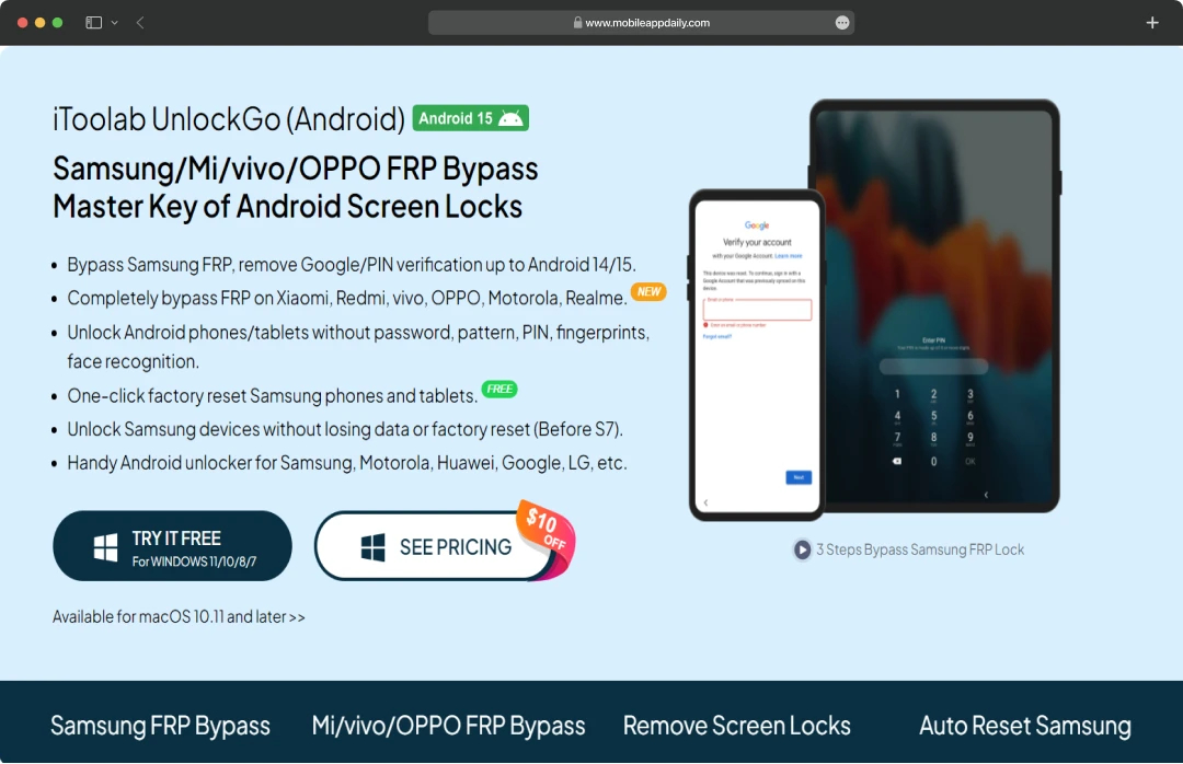 UnlockGo (Android) Review - Unlock FRP and Lock Screen