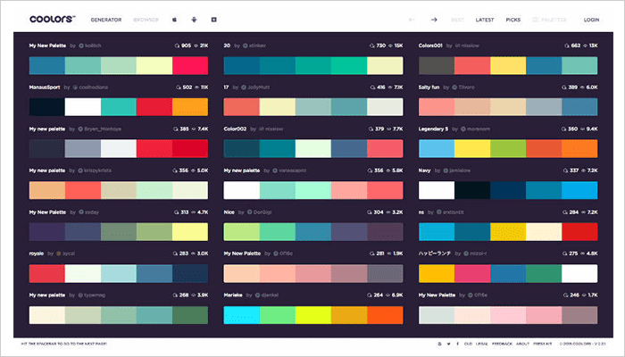 The Coolors App - The best color scheme generator for designers